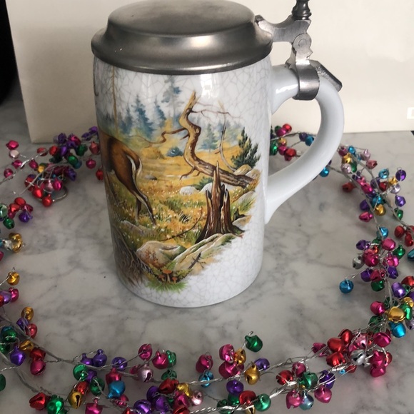 Rein Zinn | Dining | Rein Zinn Stag Porcelain Stein With Pewter Lid ...